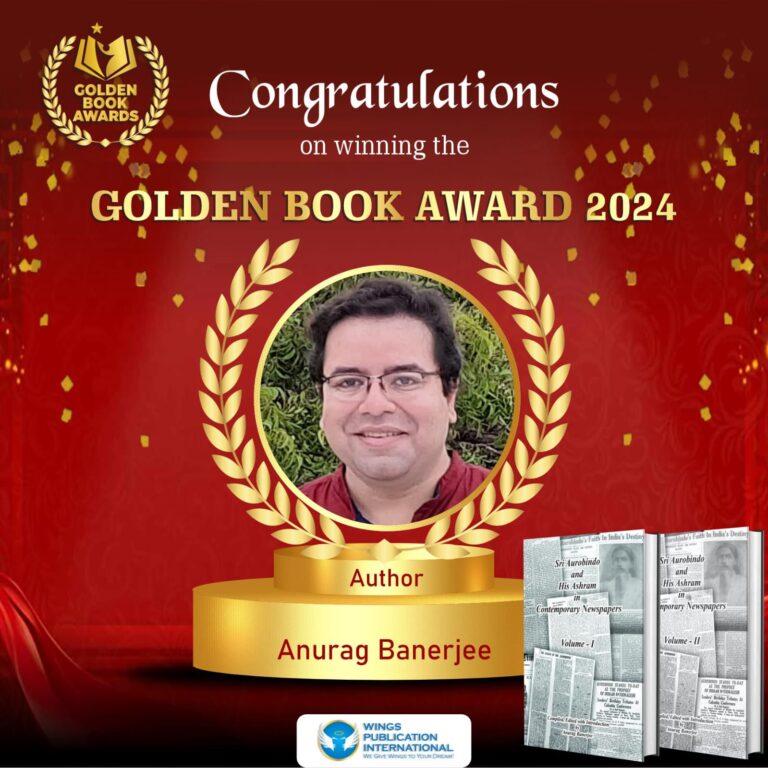 Anurag Banerjee Honoured with the ‘Golden Book Award’ for his book ‘Sri ...